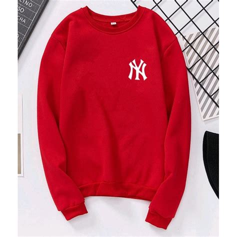 Blusa New York Feminino Moletom Gola Careca De Frio Shopee Brasil