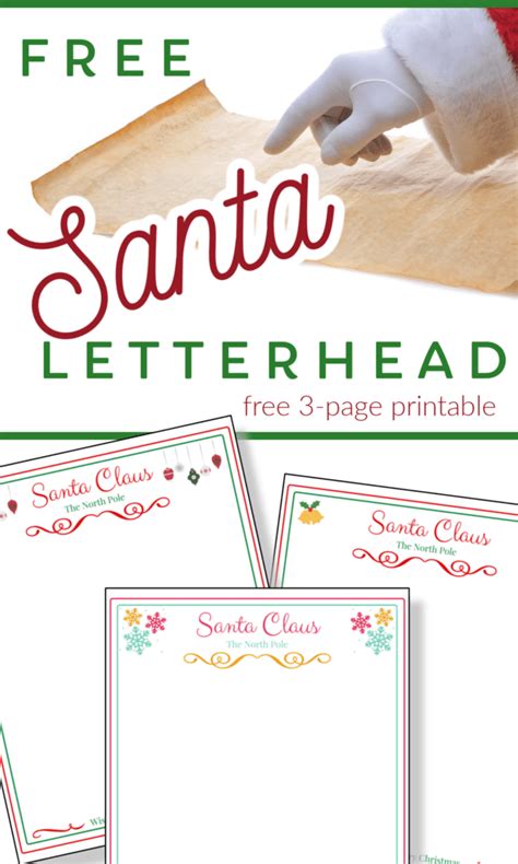 Free Santa Letterhead Printables Organized 31