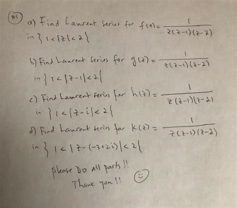 solved a find laurent series for f z z z−1 z−2 1 in