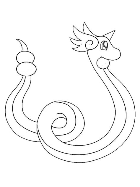 Dragonair Pokemon Coloring Pages Free Printable