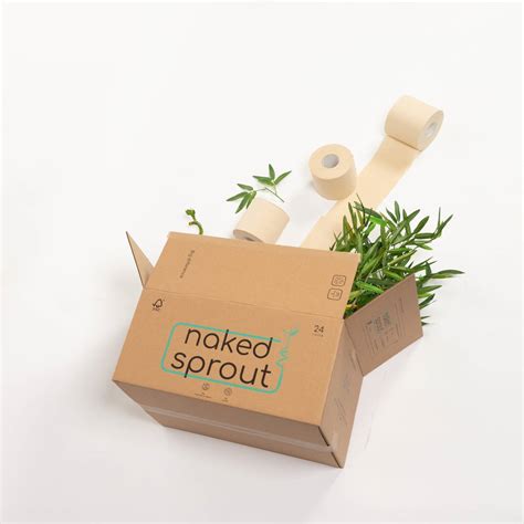 Eco Friendly Unbleached Premium Bamboo Toilet Paper Naked Sprout