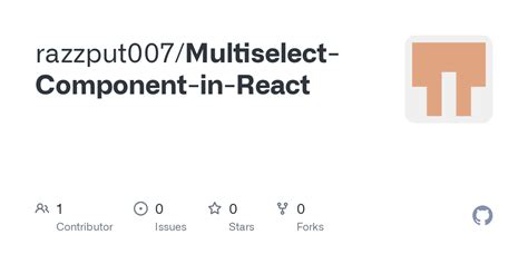 GitHub Razzput007 Multiselect Component In React