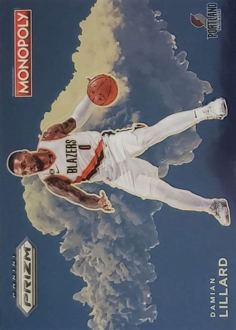 Damian Lillard 2022 Prizm Monopoly CB 18 Color Blast SSP PSA 10