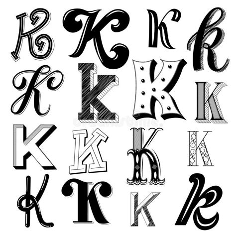Conjunto Dibujado A Mano De Diferentes Estilos De Escritura Para La