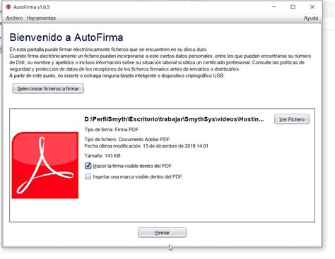 Cómo firmar digitalmente un documento pdf con el programa Autofirma