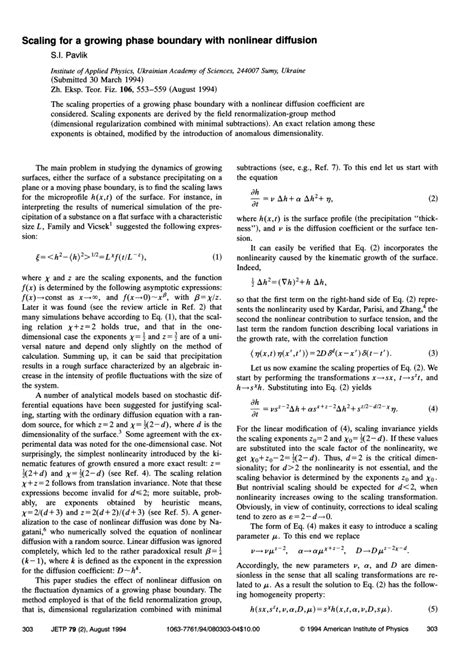 pdf scaling for a growing phase boundary with nonlinear diffusion