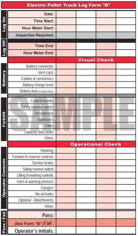 Daily Checklist Pallet Truck Electric First Quality Forklift