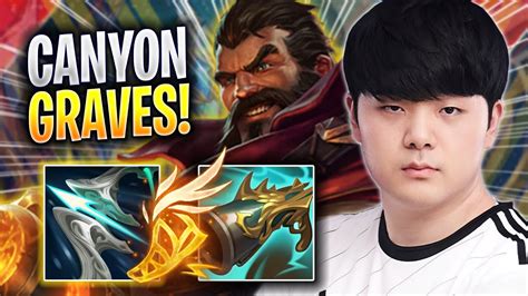 CANYON TRIES GRAVES WITH NEW BUFFS DK Canyon Plays Graves JUNGLE Vs