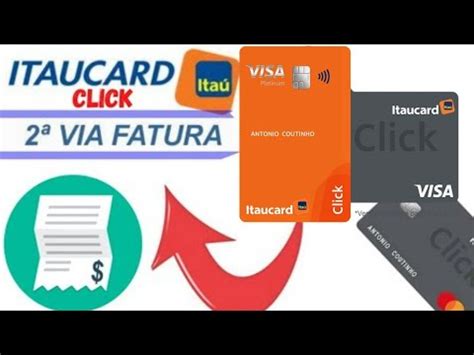 Como Tirar Via Da Fatura Do Itaucard Click Pelo Celular Youtube