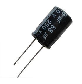 Capacitor Electrolítico de 68uF 250V CE 68 250 Electrolitico