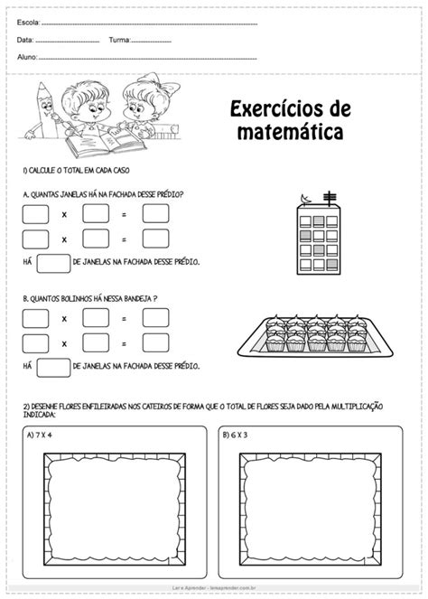 Atividades de multiplicação e divisão 2º ano Para Imprimir