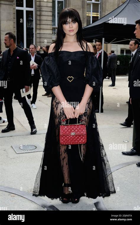 Kristina Bazan Arriving At The Valentino Show As A Part Of Paris