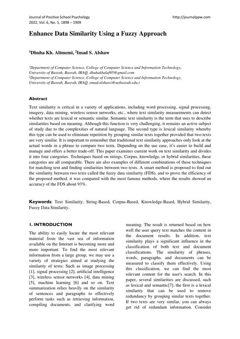 pdf enhance data similarity using a fuzzy approach