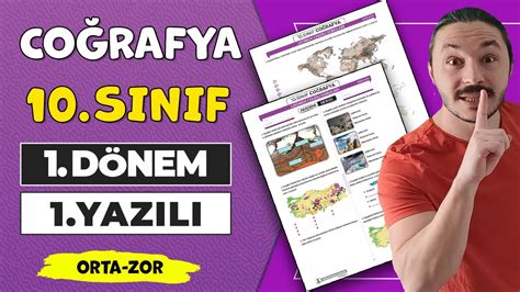 10 SINIF COĞRAFYA 1 DÖNEM 1 YAZILI 2023 Orta Zor PDF YouTube