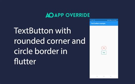 Textbutton With Rounded Corner And Circle Border In Flutter Appoverride