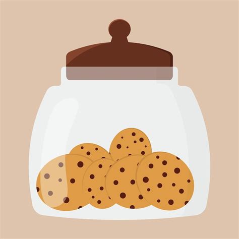 Pote de biscoitos vidro biscoitos de chocolate doces para café