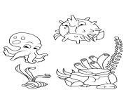 Coloriage Animaux De La Mer Et Marin Maternelle Jecolorie