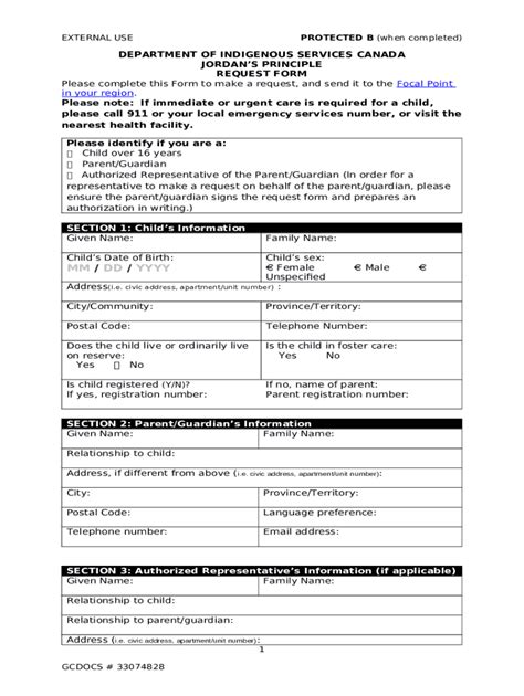JORDAN S PRINCIPLE REQUEST Doc Template PdfFiller