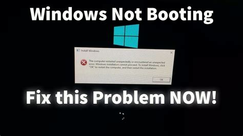 Windows Installation Cannot Proceed Fix Youtube