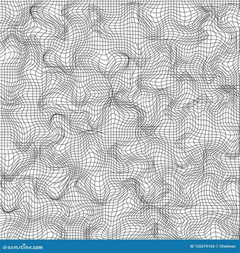 Background With Curved Grid Vector Illustration Stock Illustration