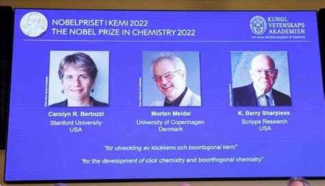 Los creadores de la química del click ganaron el premio Nobel 2022