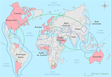Carte Migration Internationale Carte Géographique