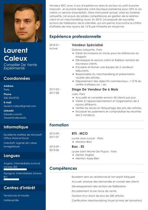CV vendeuse ou vendeur exemples et modèle dans la vente