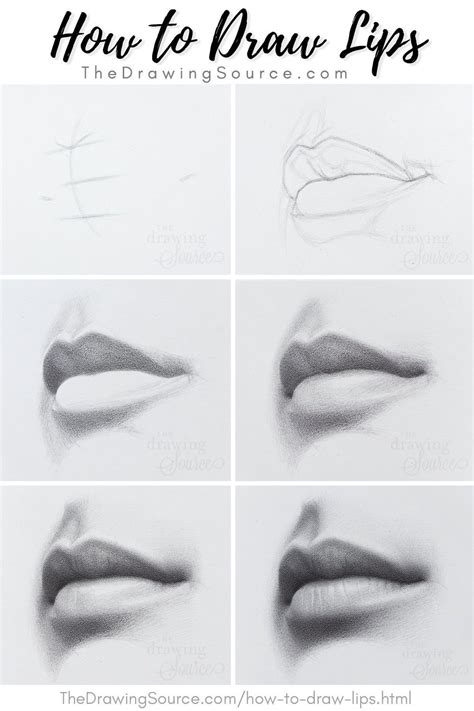 How To Draw Lips Step By Step Lips Drawing Realistic Drawings Lip