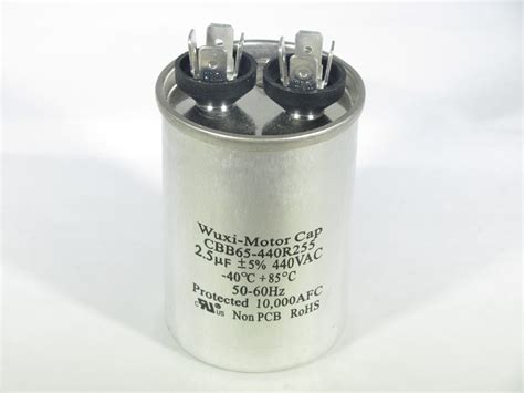 CBB65 440R255 2 5 UF 440 VAC Capacitor 620055559 QDQ Capacitor Industries