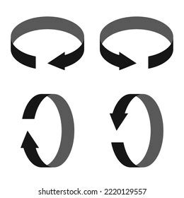 Rotation Icon Clockwise Counterclockwise Torque Arrow Stock Vector