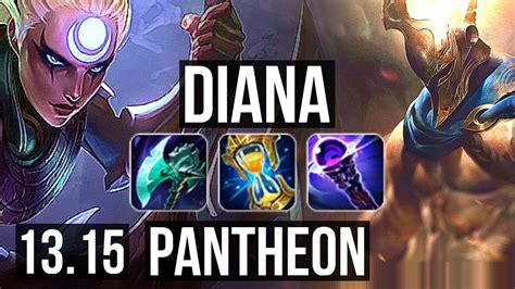 DIANA Vs PANTHEON MID 10 0 6 1300 Games Legendary 1 4M Mastery
