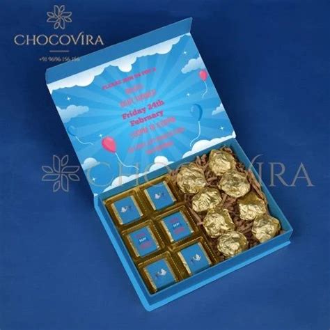 Cardboard Handmade Baby Shower Return Gifts For Gifting Chocolate