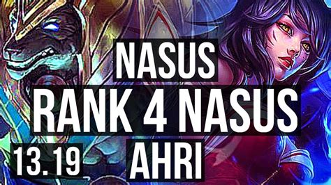 Nasus Vs Ahri Mid Rank Nasus Quadra Dominating Jp