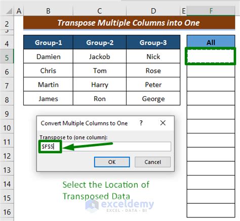 How To Transpose Multiple Columns Into One Column In Excel 3 Methods