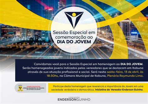 CÂMARA DE ITABUNA REALIZARÁ SESSÃO ESPECIAL EM HOMENAGEM DO DIA DO
