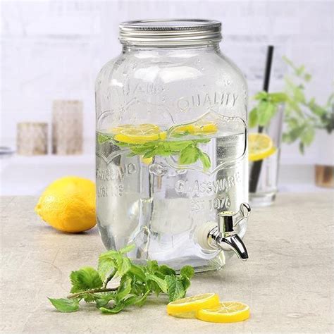 Glazen Drank Water Dispenser Limonadetap Met Kraantje Liter
