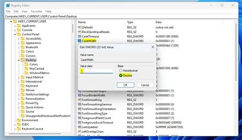 How To Adjust Text Cursor Thickness In Windows Geek Rewind