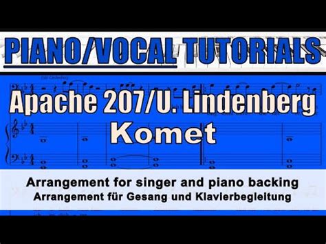Udo Lindenberg Apache Komet Gesang Und Klavierbegleitung