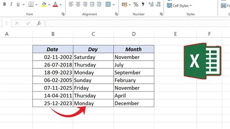 How To Find The Day Name From Date Excel Formula YouTube