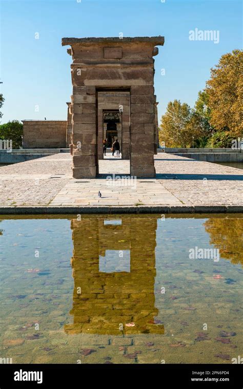 Ancient egyptian Temple of Debod at La Montaña Park in Madrid spain