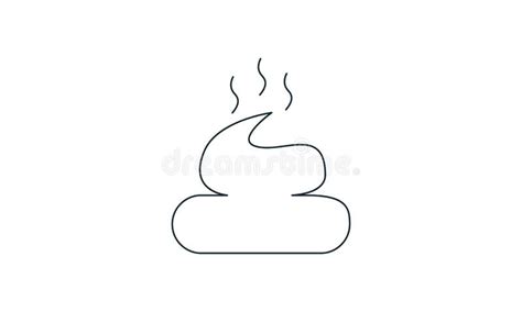 Icono De Caca Mierda Pila De Símbolo Gráfico Poo En Fondo Blanco
