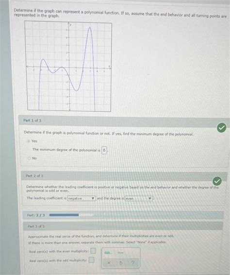 solved determine if the graph can represent a polynomial