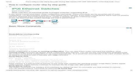 how to configure router step by step guide routing static dynamics rip ospf igrp eigrp ccna