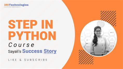 sayali s success story step in python testimonial 3ri technologies youtube