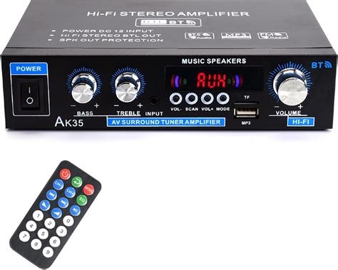 Amazon Woopker Ak Audio Amplifier Max W Hifi Stereo