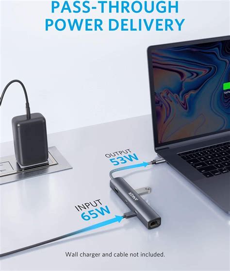 Anker USB C Hub PowerExpand 6 In 1 USB C PD Ethernet With 65W Power
