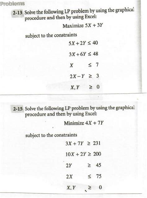 solved 2 13 solve the following lp problem by using the