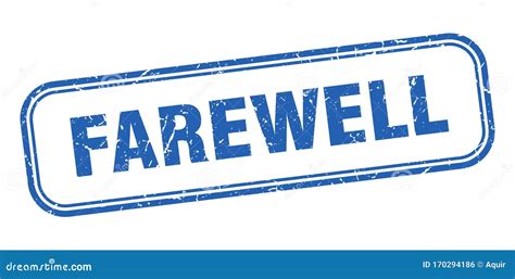 Farewell Stamp Farewell Square Grunge Sign Stock Vector Illustration
