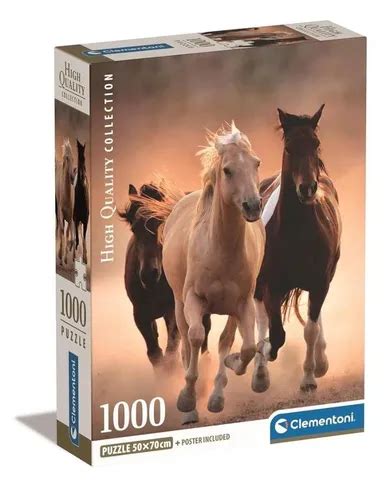 Clementoni Compact Biegnące konie puzzle 1000 elementów smyk
