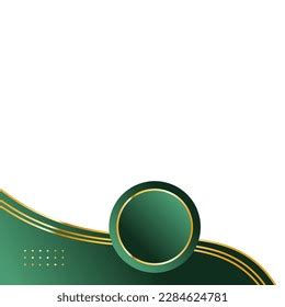 Green Gold Abstract Curve Border Gold Stock Vector Royalty Free